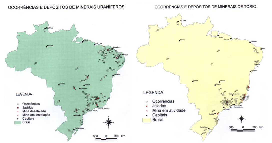 mapa elementos radioativos - Food Safety Brazil